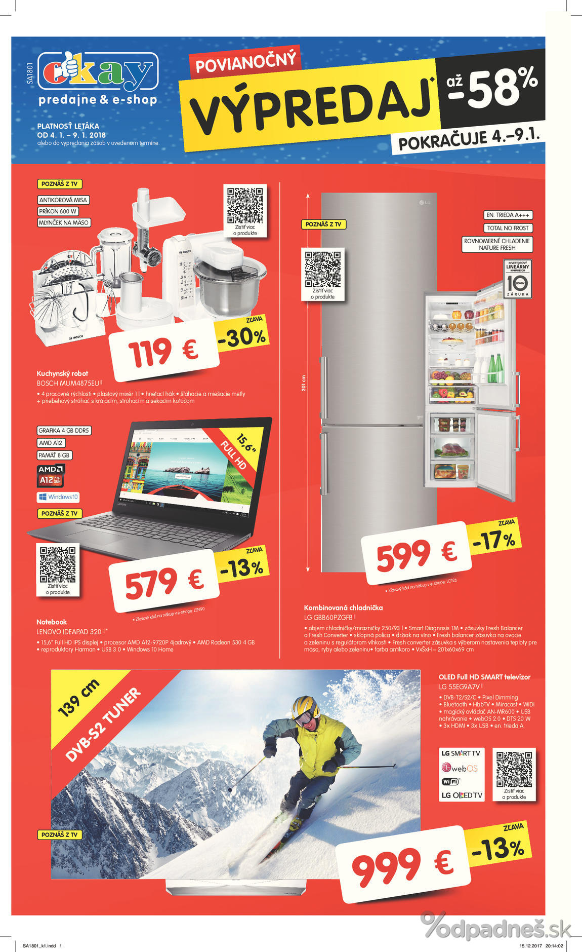 OKAY elektro leták platný do 9.1.2018 | Letákovo.sk