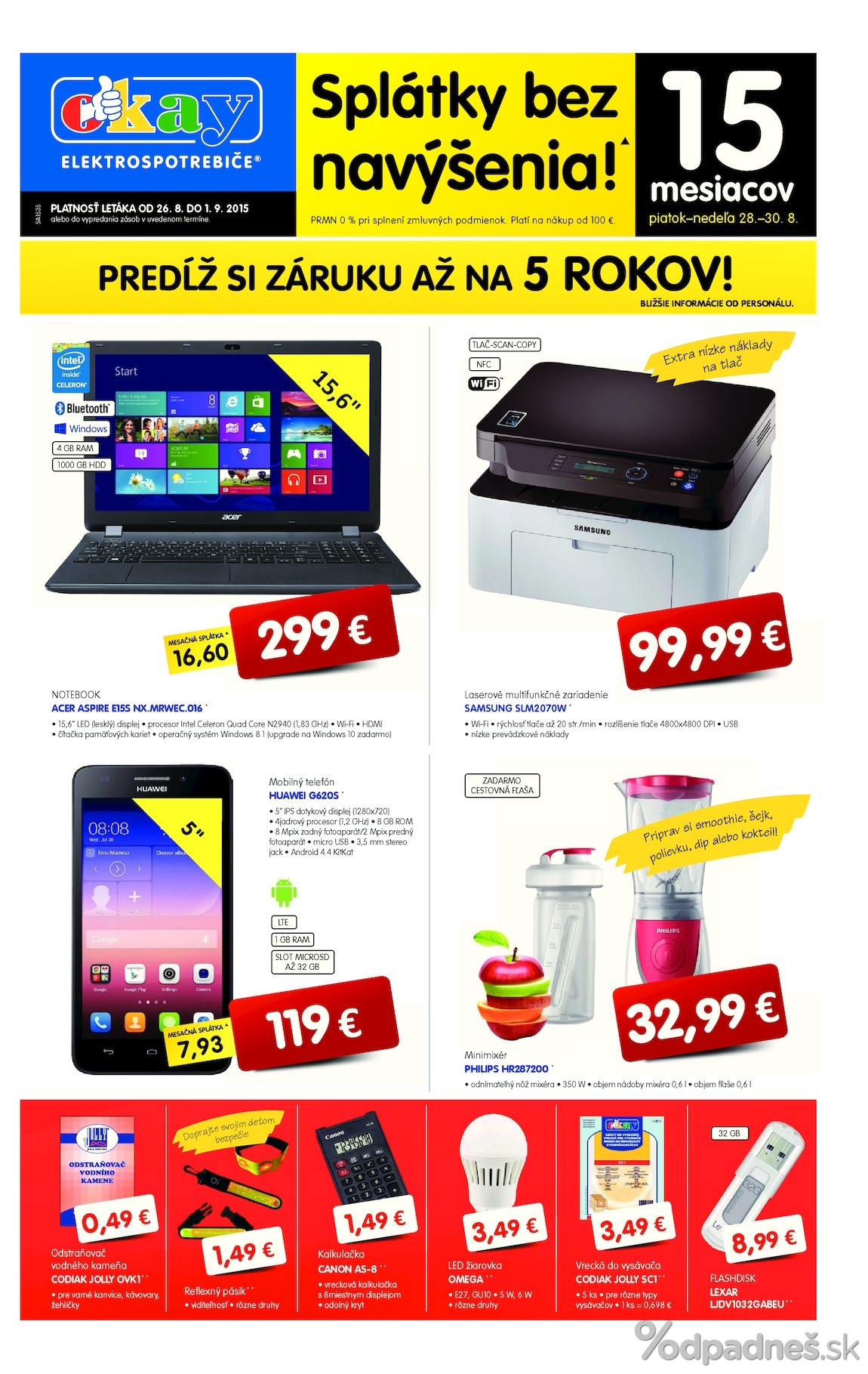 OKAY elektro leták platný do 1.9.2015 | Letákovo.sk