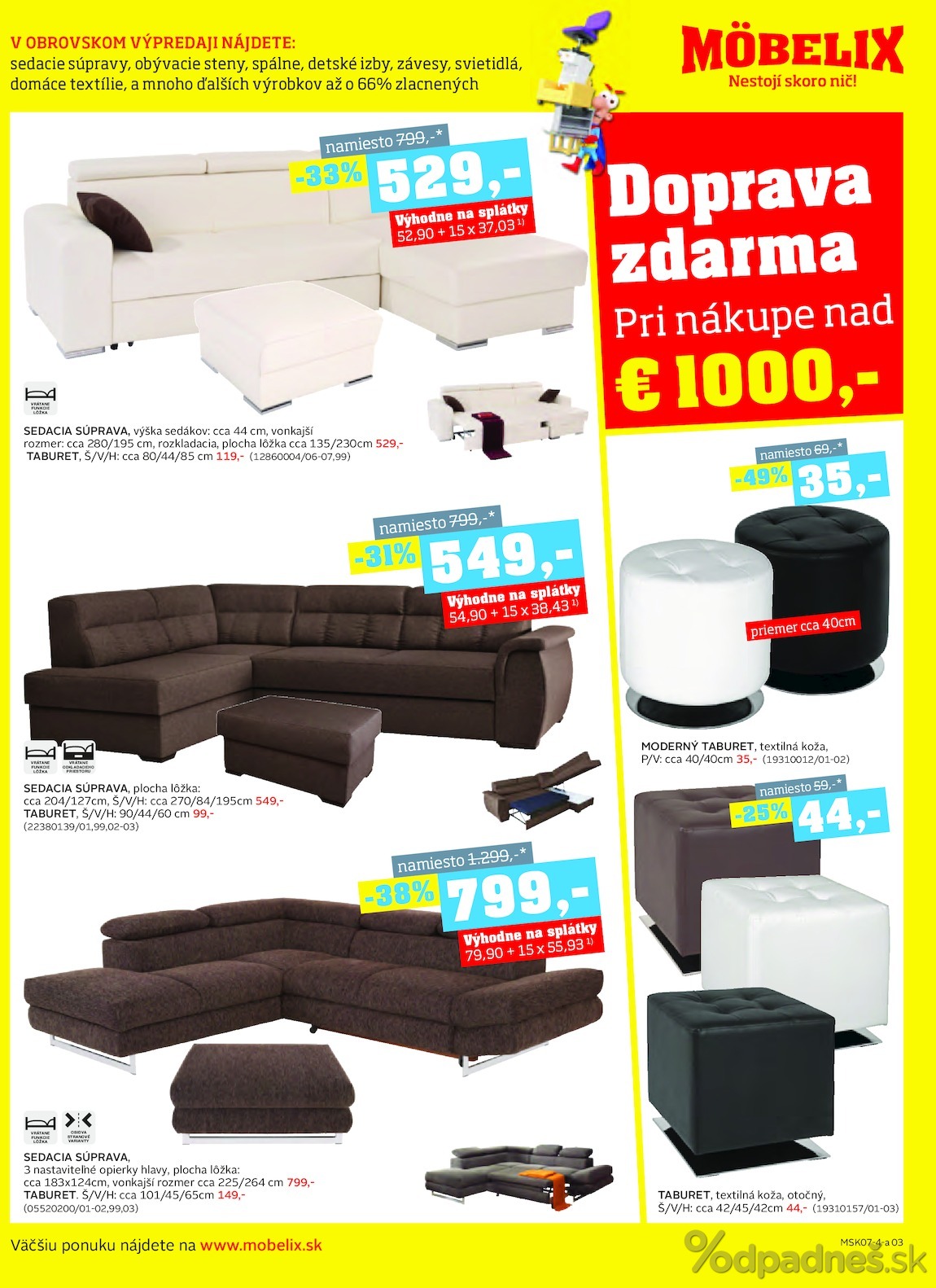Mobelix leták platný do 8.7.2014 | Letákovo.sk
