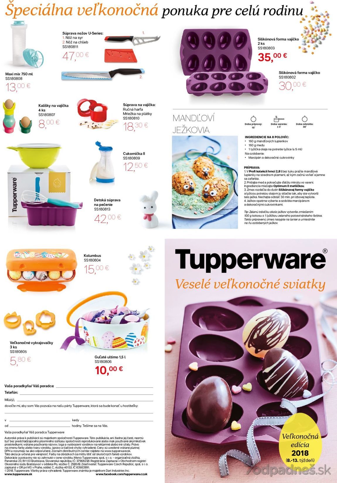 Tupperware leták platný do 31.3.2018 | Letákovo.sk